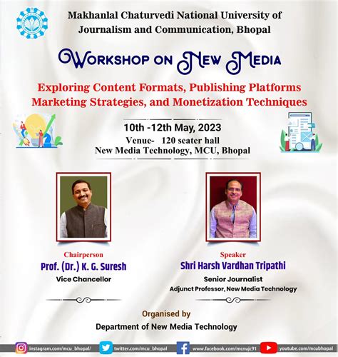 MCNUJC on Twitter RT MediaHarshVT तन दन भपल म mcu bhopal क पतरकरत छतर क सथ