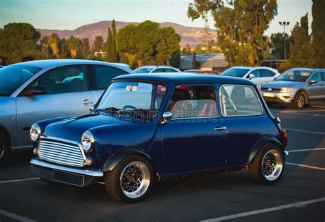 Blue Mini Cooper Editorial Stock Image Image Of Blue 293126264