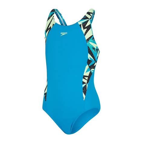 Speedo Hyperboom Splice Muscleback Swimsuit - Blue/Green | Jarrold, Norwich