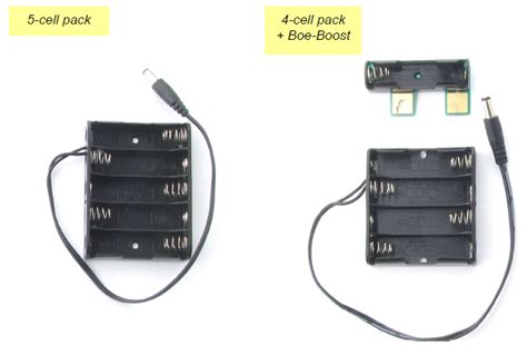 Robotics With The Board Of Education Shield For Arduino → Connect The Battery Pack To The Boe