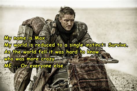 Mad Max Fury Road Tom Hardy Quotes Movie Dialogues