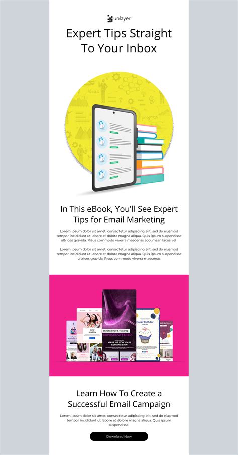 Expert Tips Email Template Unlayer