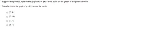 Solved Suppose The Point 2 4 Is On The Graph Of Y Fx