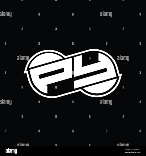 PY Logo Monogram Abstract Infinity Shape Half Round Vector Images Design Template Stock Photo