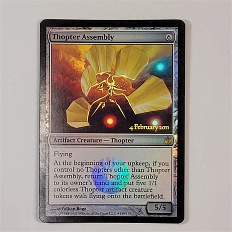 Mtg Card 1x Thopter Assembly Mirrodin Besieged Launch Party Promo