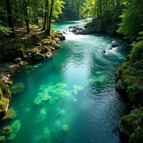 Free Emerald Forest River Image River Turquoise Forest Download At Stockcake