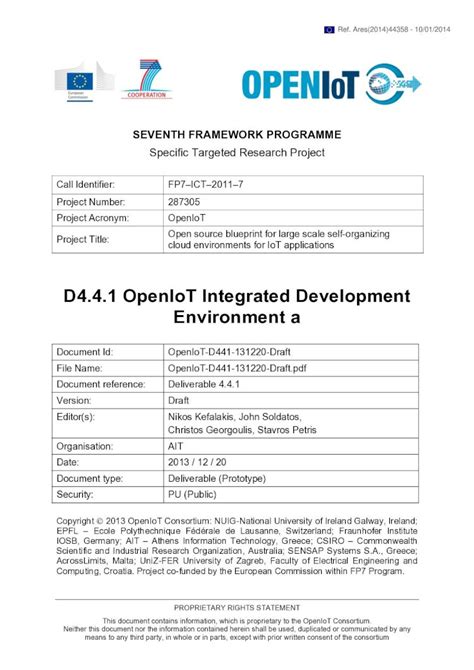 Pdf D441 Openiot Integrated Development Environment A · Openiot