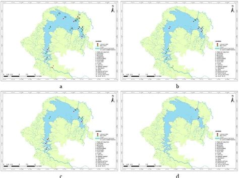 distribution of do per depth a 0 m b 2 m c 4 m d 8 m download