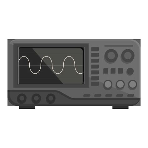 premium vector flat vector of a modern digital oscilloscope an