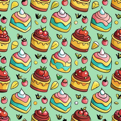 Premium Vector Cake Seamlea Pattern Vector