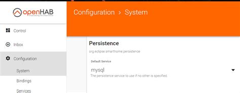 mysql db do not connect to openhab persistence services openhab