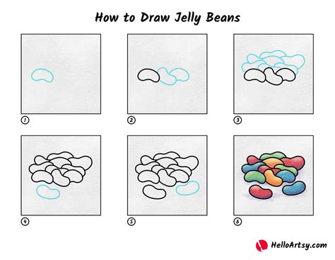 Jelly Beans Drawing Easy At David Cadell Blog