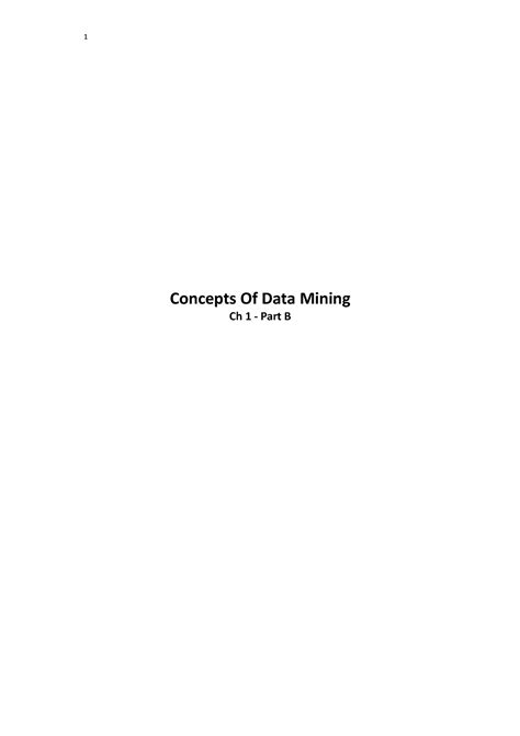 Data Mining Ch1 Part B Concepts Of Data Mining Ch 1 Part B 1