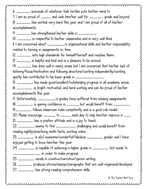 Report Card Comments For Smart Babes At Louise Collier Blog
