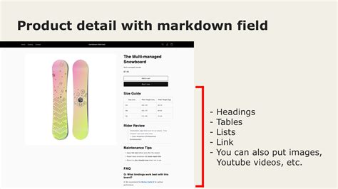 Product Markdown Field