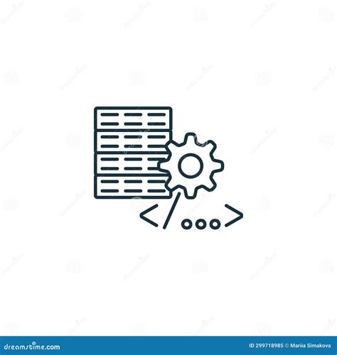 Backend Development Icon Monochrome Simple Sign From App Development Collection Stock Vector