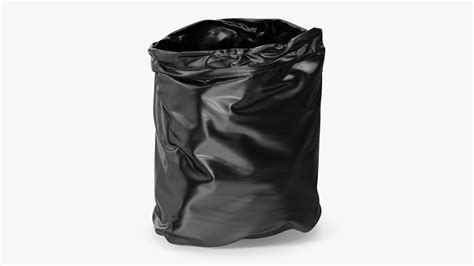 Bolsa De Basura Abierta Negra Pequeña Modelo 3d 29 3ds Blend C4d