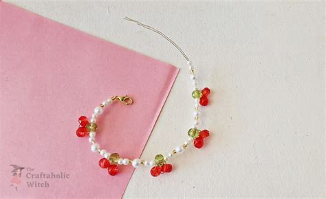 How To Make A Cherry Inspired Beaded Bracelet With Video Craftaholic Witch