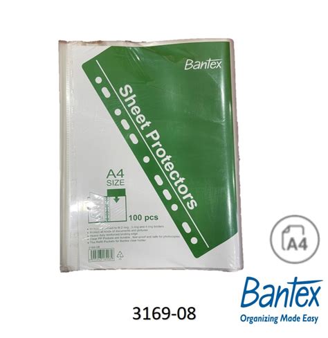 Bantex A4 Pp 11 Hole Sheet Protector 0 10mm Pk100 316908 Bantex M