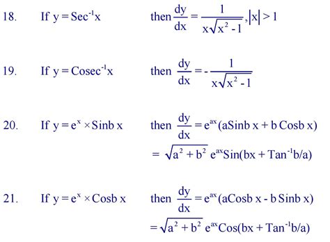 differential coefficient formula formula in maths