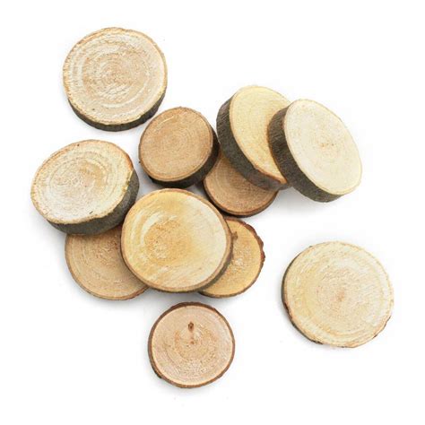 Natural Wooden Log Slices 25 Pack Hobbycraft