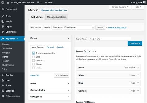 Adding A Custom Link In Wordpress Themewaves