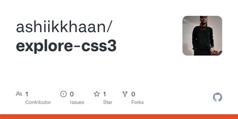 Github Ashiikkhaanexplore Css3