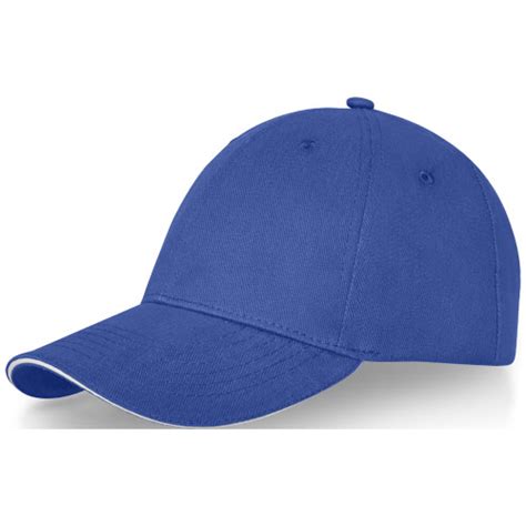 25 St Bedrukte Darton 6 Panel Sandwich Cap Blauw Bedrukken