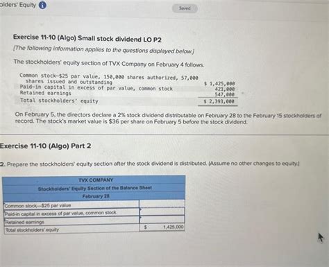 Solved Exercise 11 10 Algo Small Stock Dividend Lo P2 The