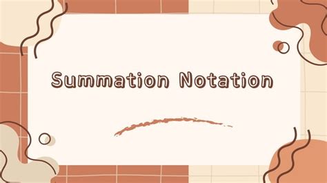 Statistical Symbols And Summation Notationpdf Science