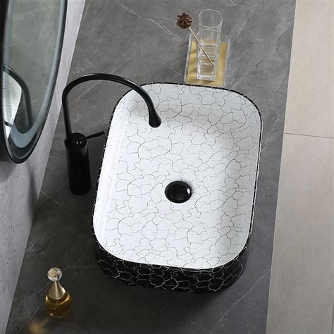 To Mount Countertop Basin With Marble Stone Pattern Wash Basin Manufacturer