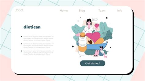 Premium Vector Nutritionist Web Banner Or Landing Page Nutrition