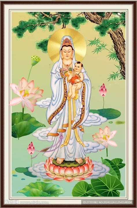 送子观音设计图风景psd分层素材设计图库昵图网