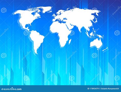 High Tech Earth Map Stock Vector Illustration Of Abstract 17893479