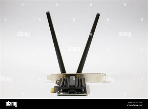 Wifi Card Adapter Wireless Network Card For Pc Computer Isolated On A White Background Stock