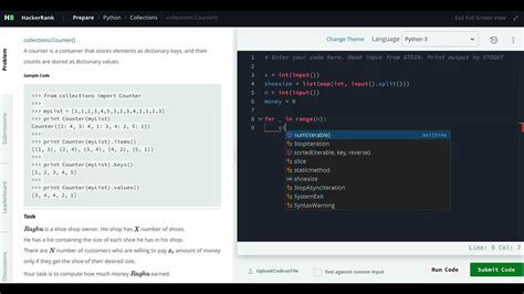 hackerrank python solution 3 collections python collections counter