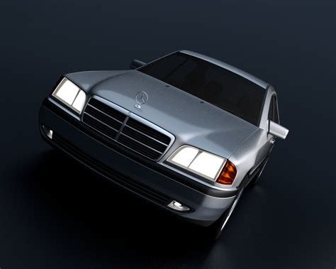 Mercedes W202 C Class 3d Model 44 Blend Dae Obj Free3d