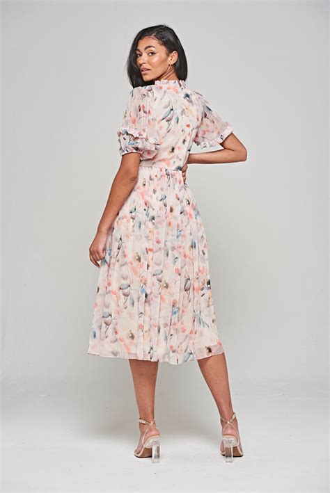 Fleur Floral Print Midi Dress Frock And Frill