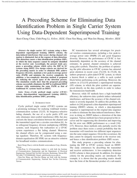 Pdf A Precoding Scheme For Eliminating Data Identification Problem In
