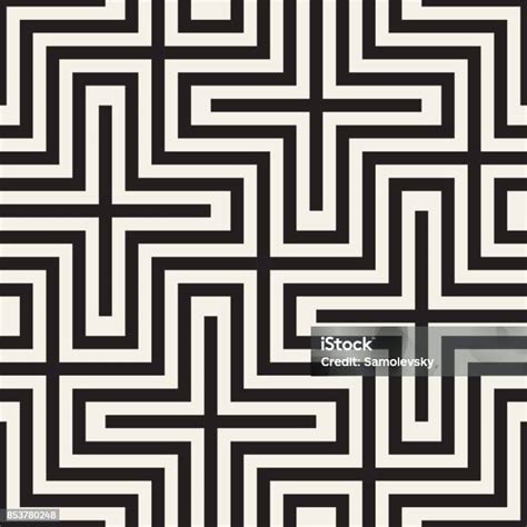 벡터 완벽 한 흑인과 백인 라인 패턴 추상적인 배경 크로스 장식 기와 기하학적 모양 0명에 대한 스톡 벡터 아트 및 기타 이미지 0명 검은색 기하 도형 Istock