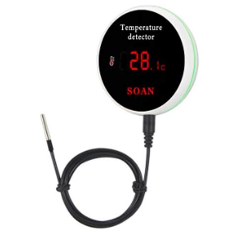 Tuya Smart Home Wifi Temperatursensor Tråd Digital Smartlife Termometer