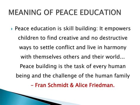 Ppt Meaning Of Peace Education Powerpoint Presentation Free Download