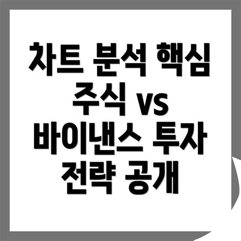 바이낸스 차트와 주식 시장의 비교 분석