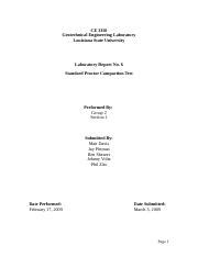 Compaction Lab Report Doc CE Geotechnical Engineering Laboratory Louisiana State