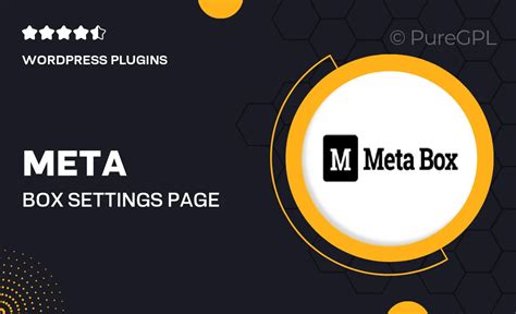 Meta Box Settings Page