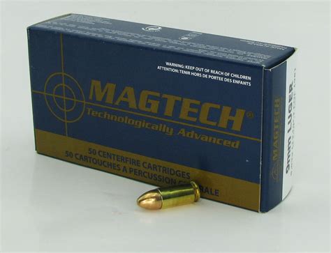 Mag Tech 9mm Luger Fmj 124 Grs 50 Schuss Mag Tech Pistolenpatrone 1490
