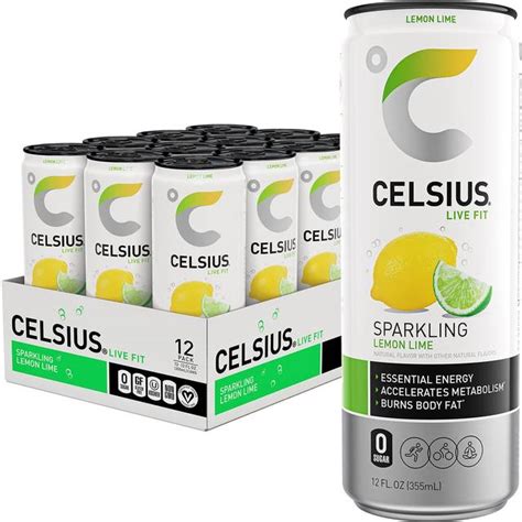 Celsius Sparkling Lemon Lime 12 • See Best Price