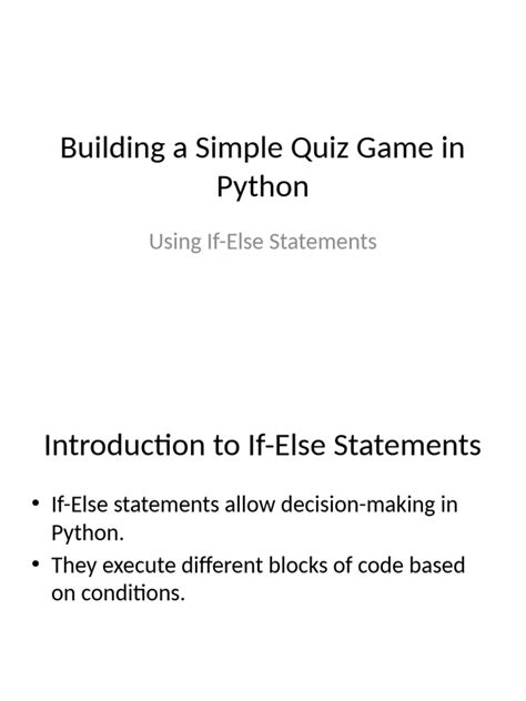 Simple Quiz Game Python Pdf