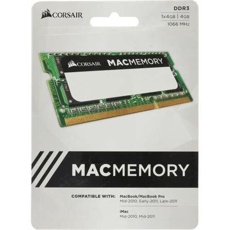 Модуль памяти Corsair Mac Memory SO-DIMM DDR3 1x 4 Гб — купить, цена и ...