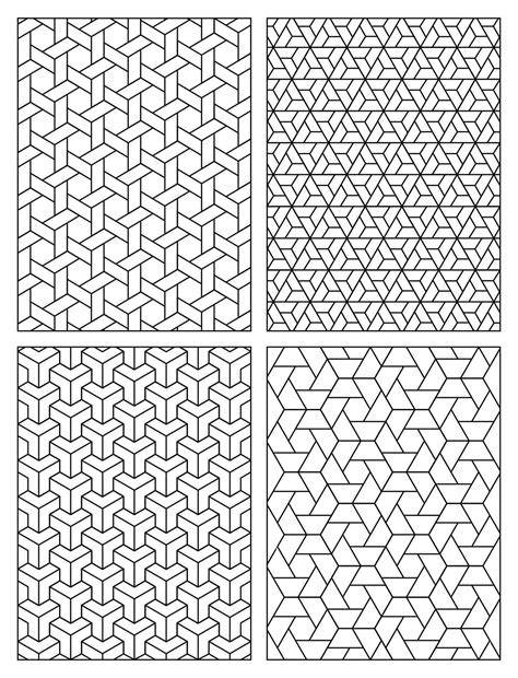 Geometric Shapes Coloring Pages For Adults 23549784 Vector Art At Vecteezy